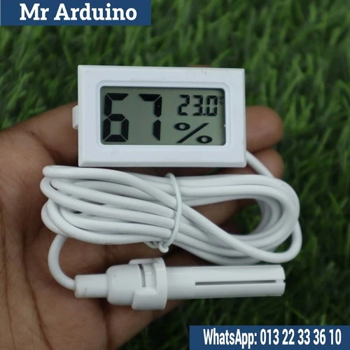 Mini Digital LCD Indoor Temperature And Humidity Meter White